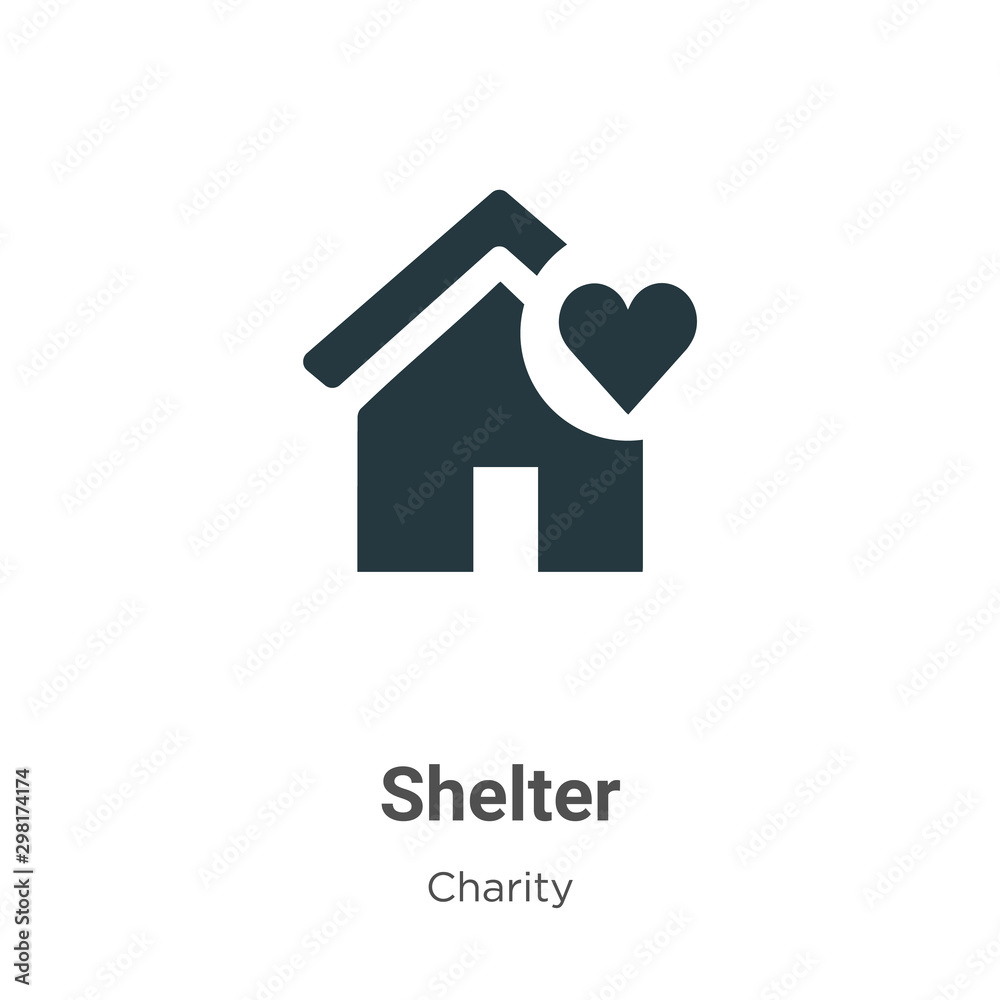 Shelter vector icon on white background. Flat vector shelter icon ...