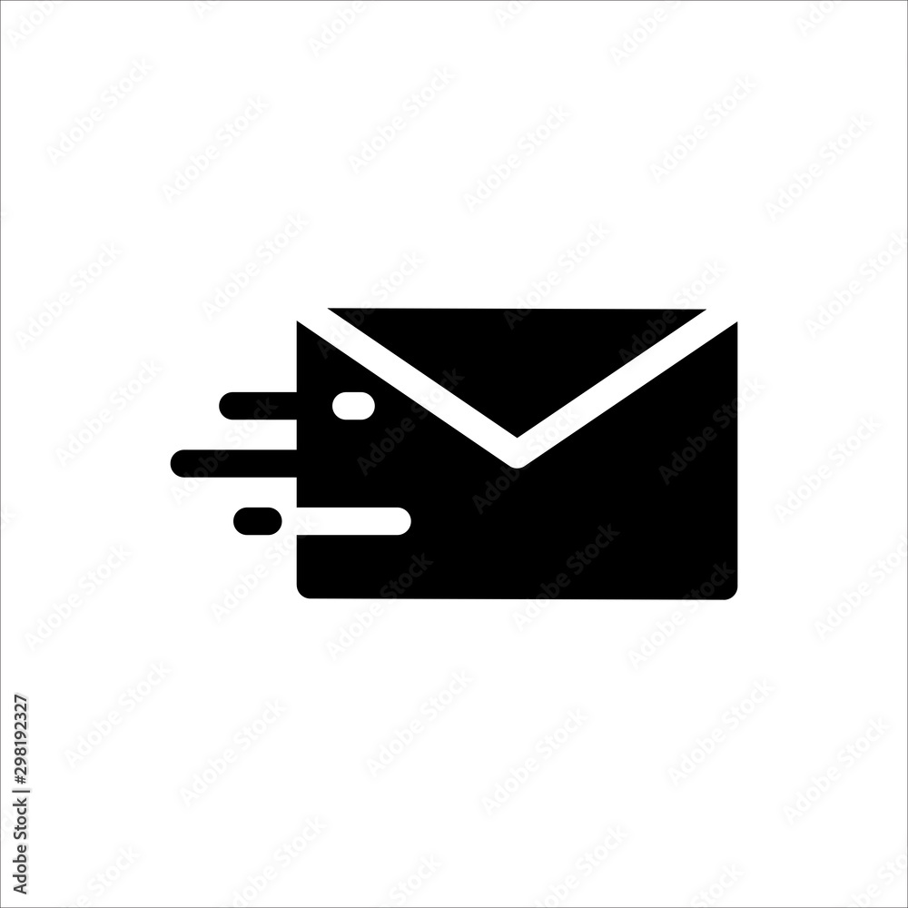 Mail icon with trendy flat line style icon for web, logo, app, UI ...