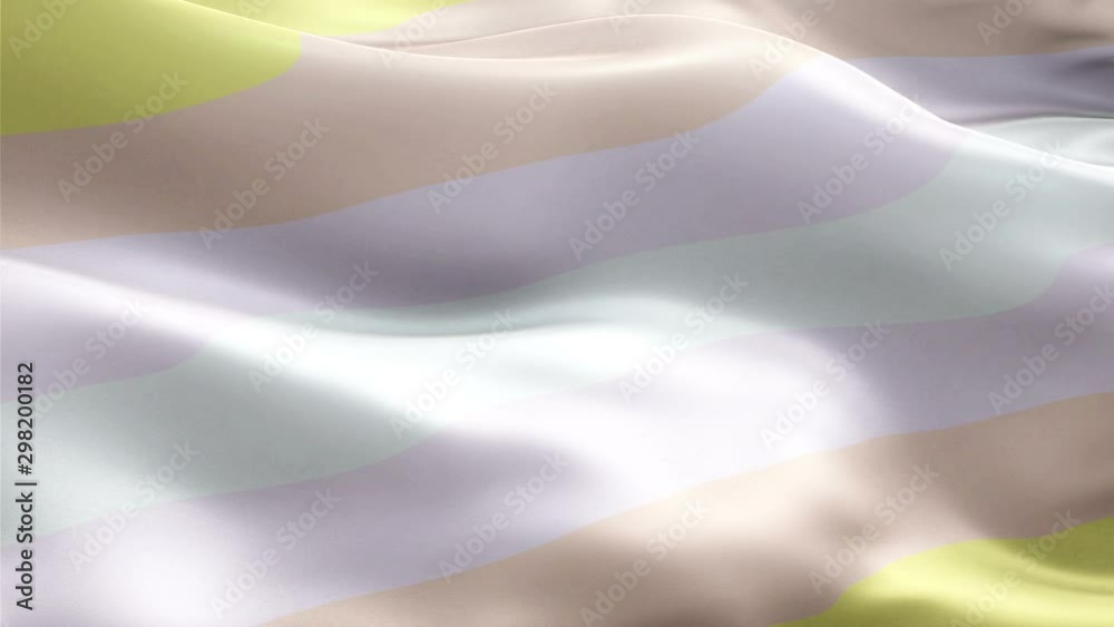 Pan sexual Pride Flag Rainbow flag video waving in wind. Realistic Pan ...