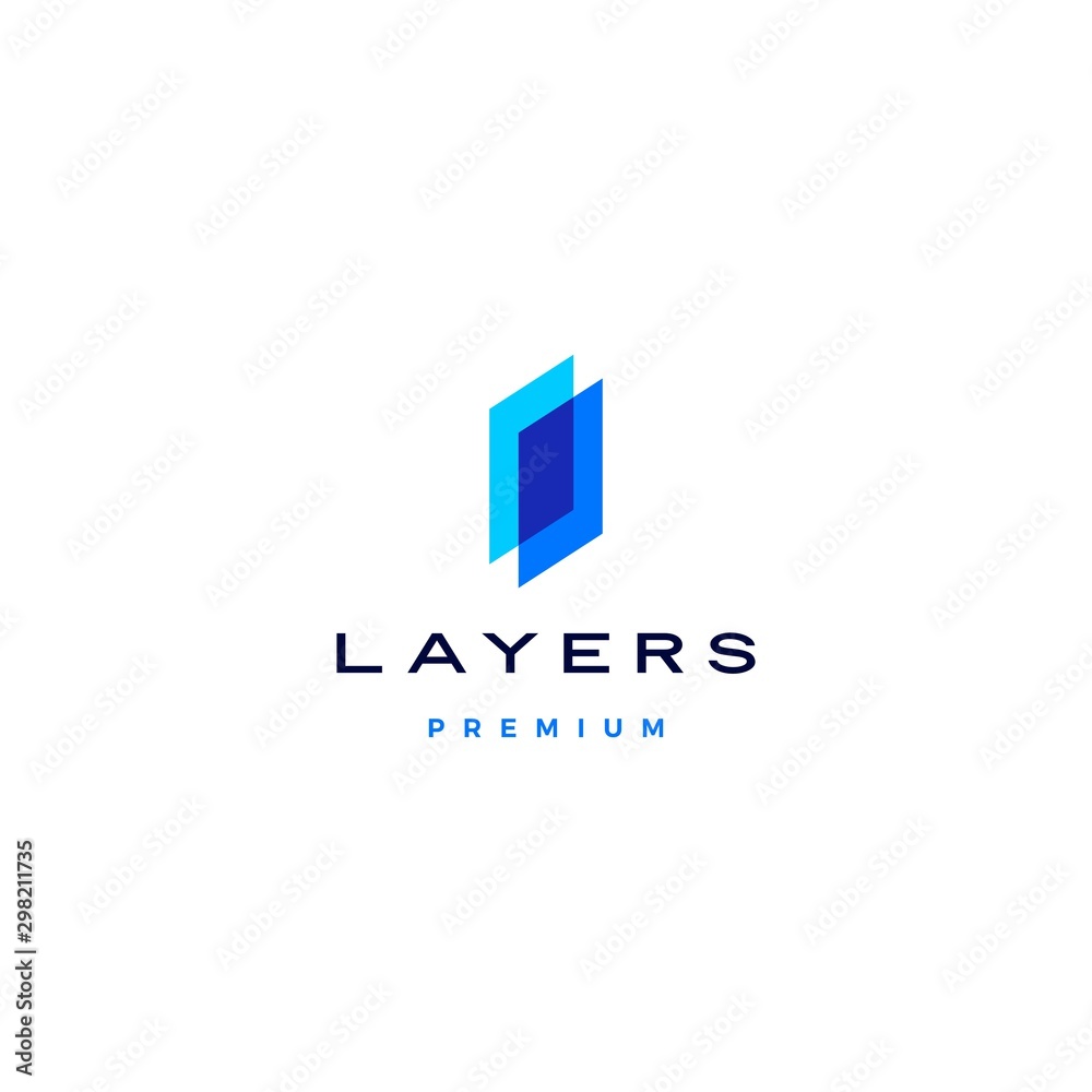 transparent layers logo vector icon illustration in overlap overlapping ...