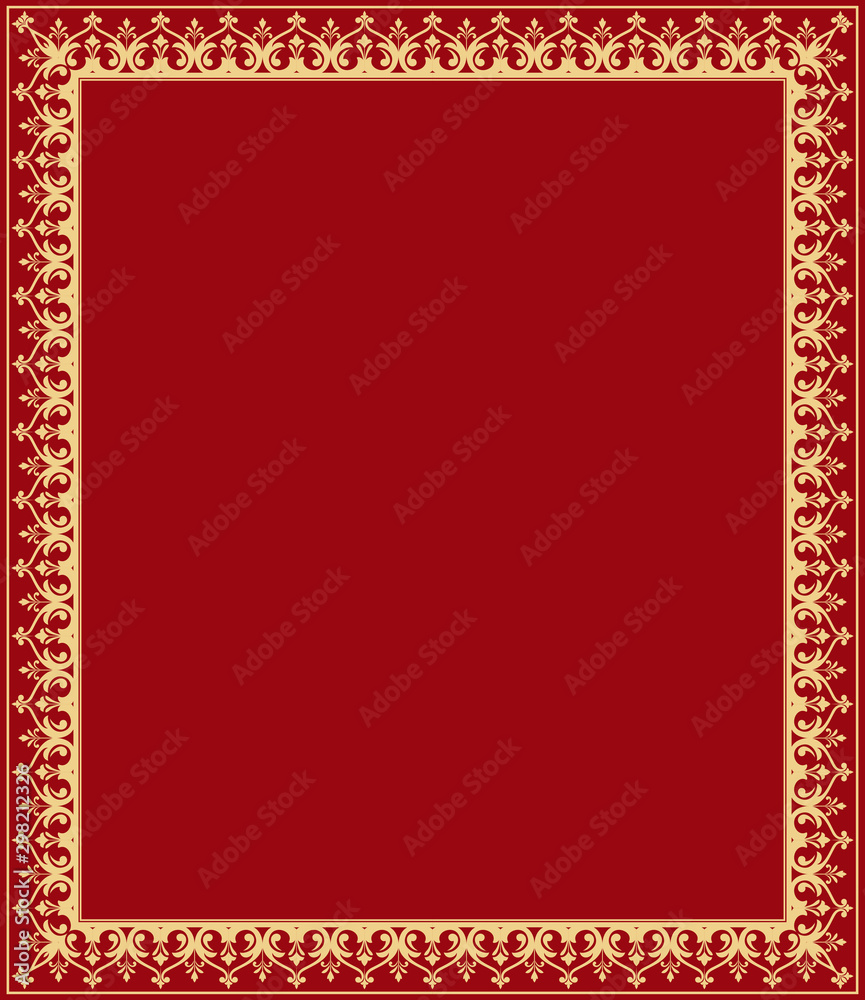 Decorative frame Elegant vector element for design in Eastern style ...