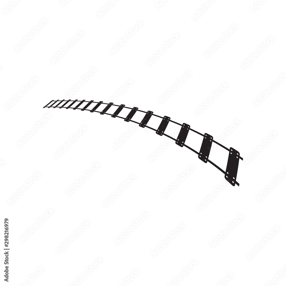 Train track graphic design template vector isolated Stock Vector ...