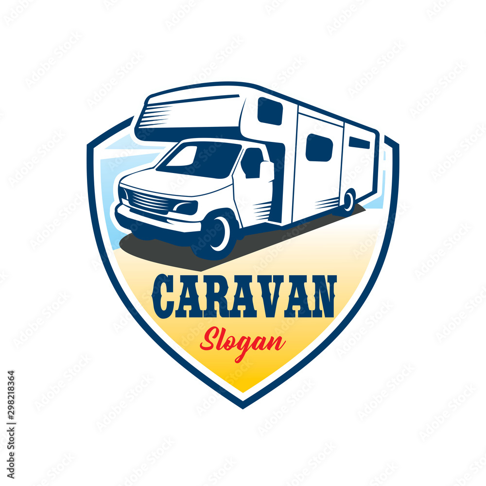 RV Camp Logo, Caravan Logo, Camp Logo Stock Vector | Adobe Stock