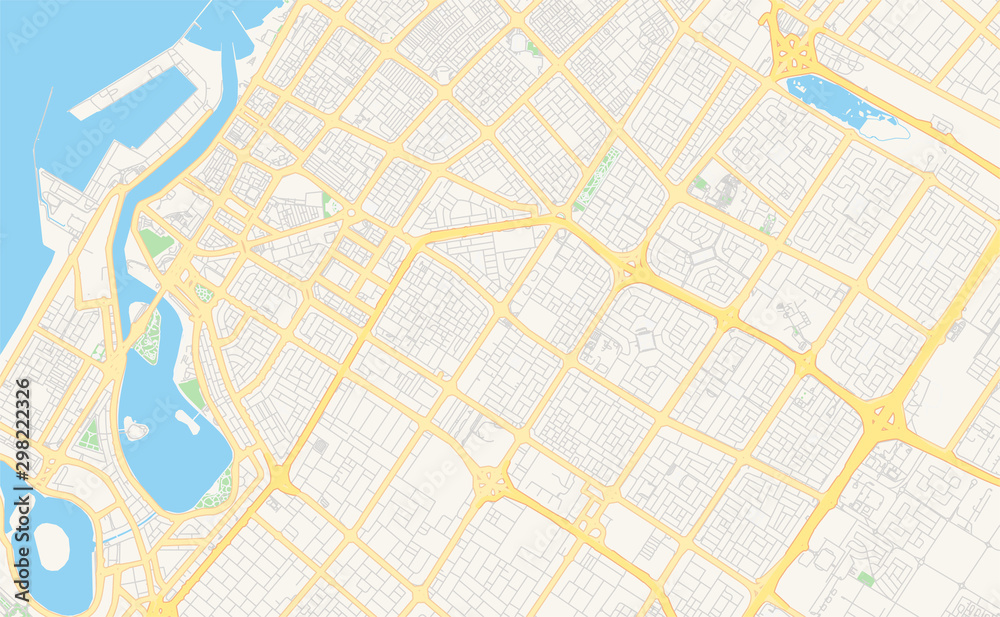 Printable street map of Sharjah , United Arab Emirates Stock Vector ...