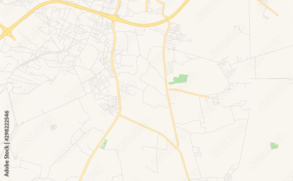 Printable street map of Ras al-Khaimah , United Arab Emirates Stock ...