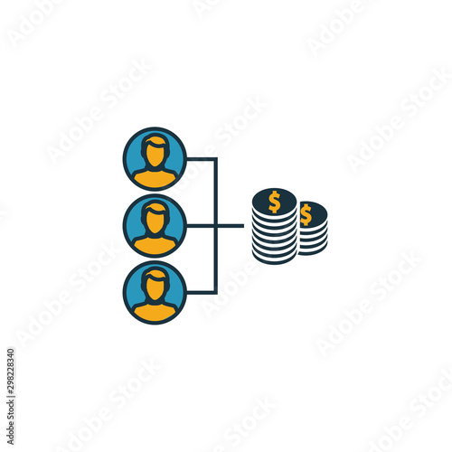 Contribution icon. Simple element from project management icons ...