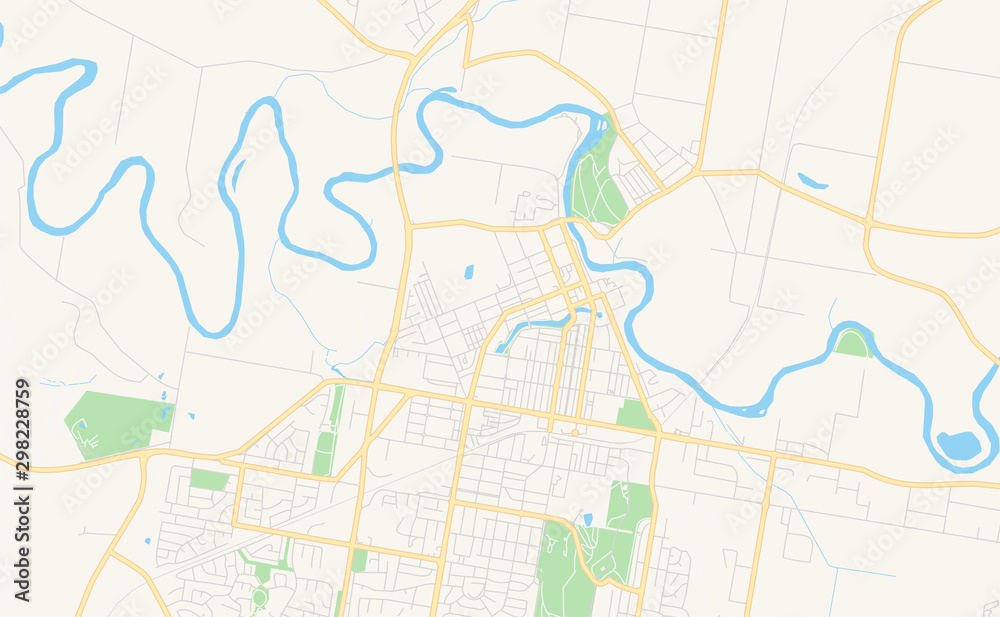 Printable street map of Wagga Wagga, Australia Stock Vector | Adobe Stock