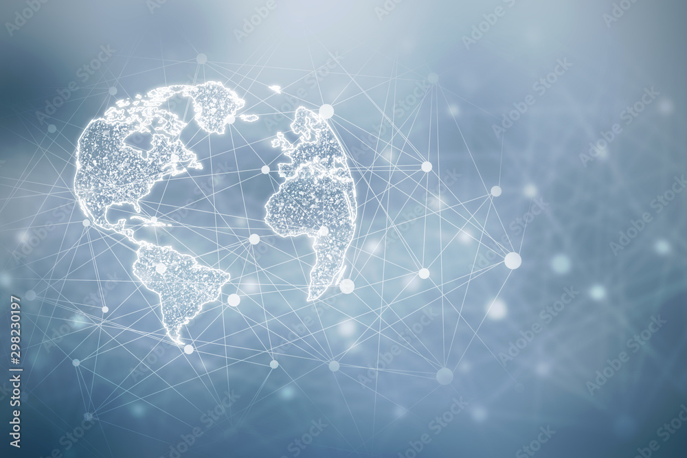 2d illustration world map abstract background Stock Illustration ...