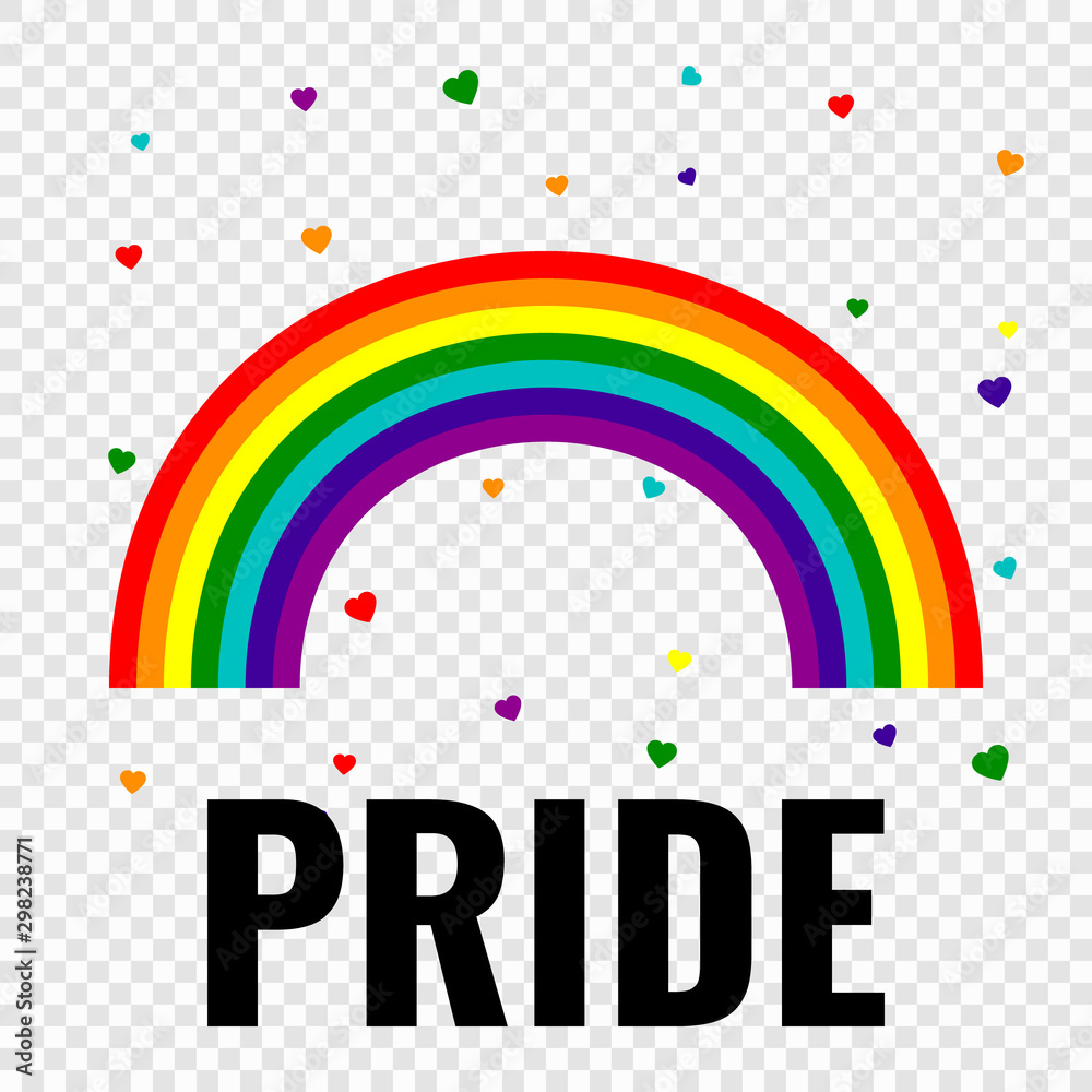 Pride gay logo with rainbow Stock Vector | Adobe Stock