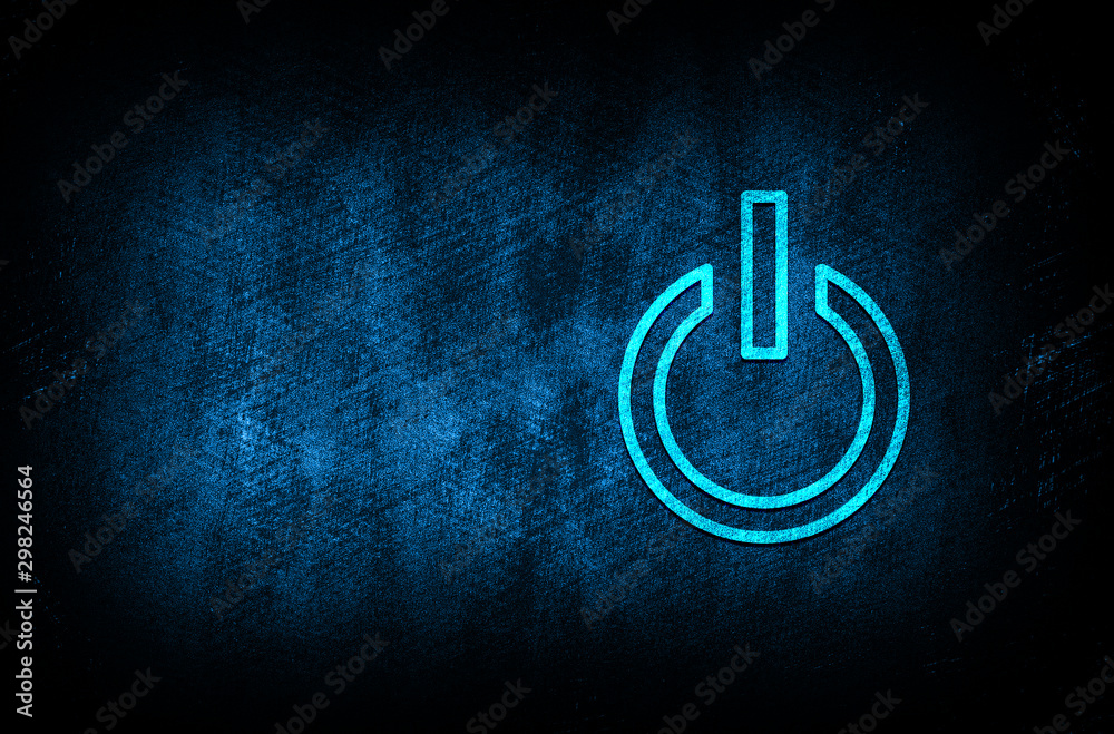 Power icon abstract blue background illustration digital texture design ...