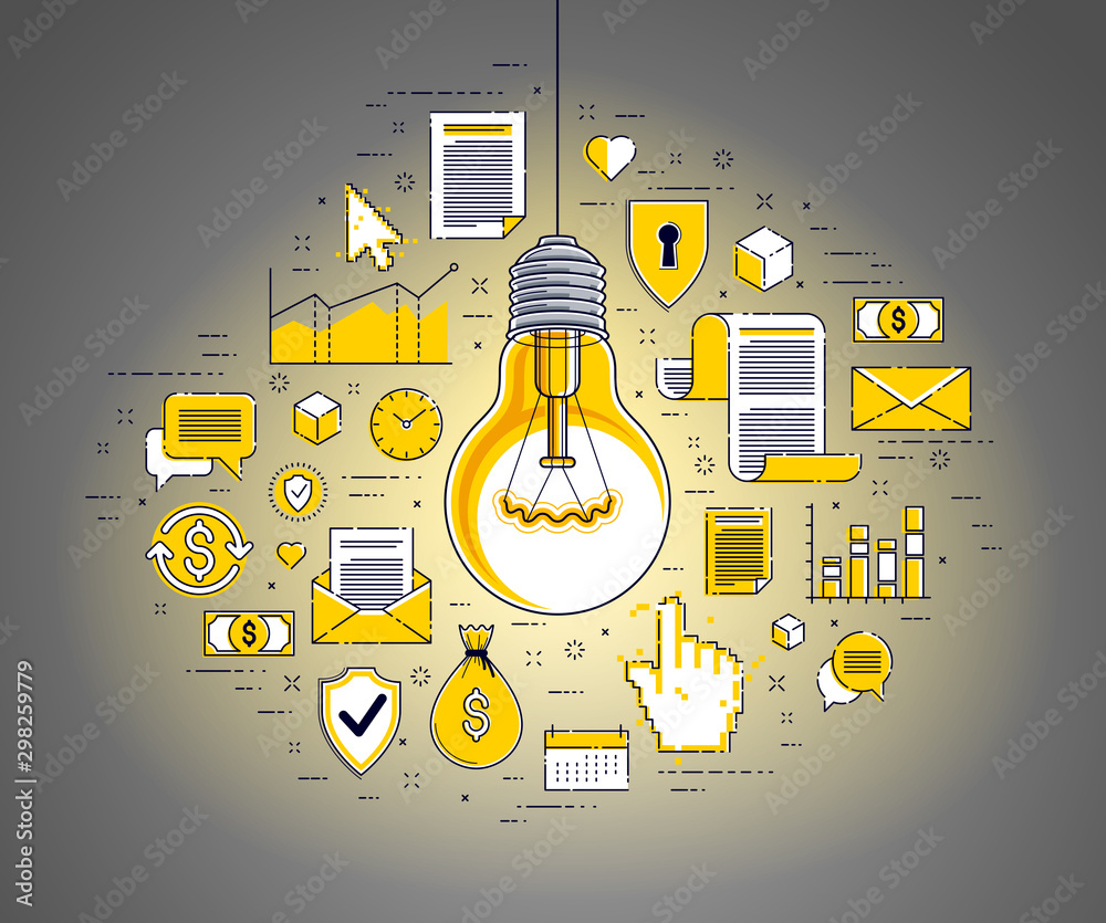 Shining Light Bulb Vector