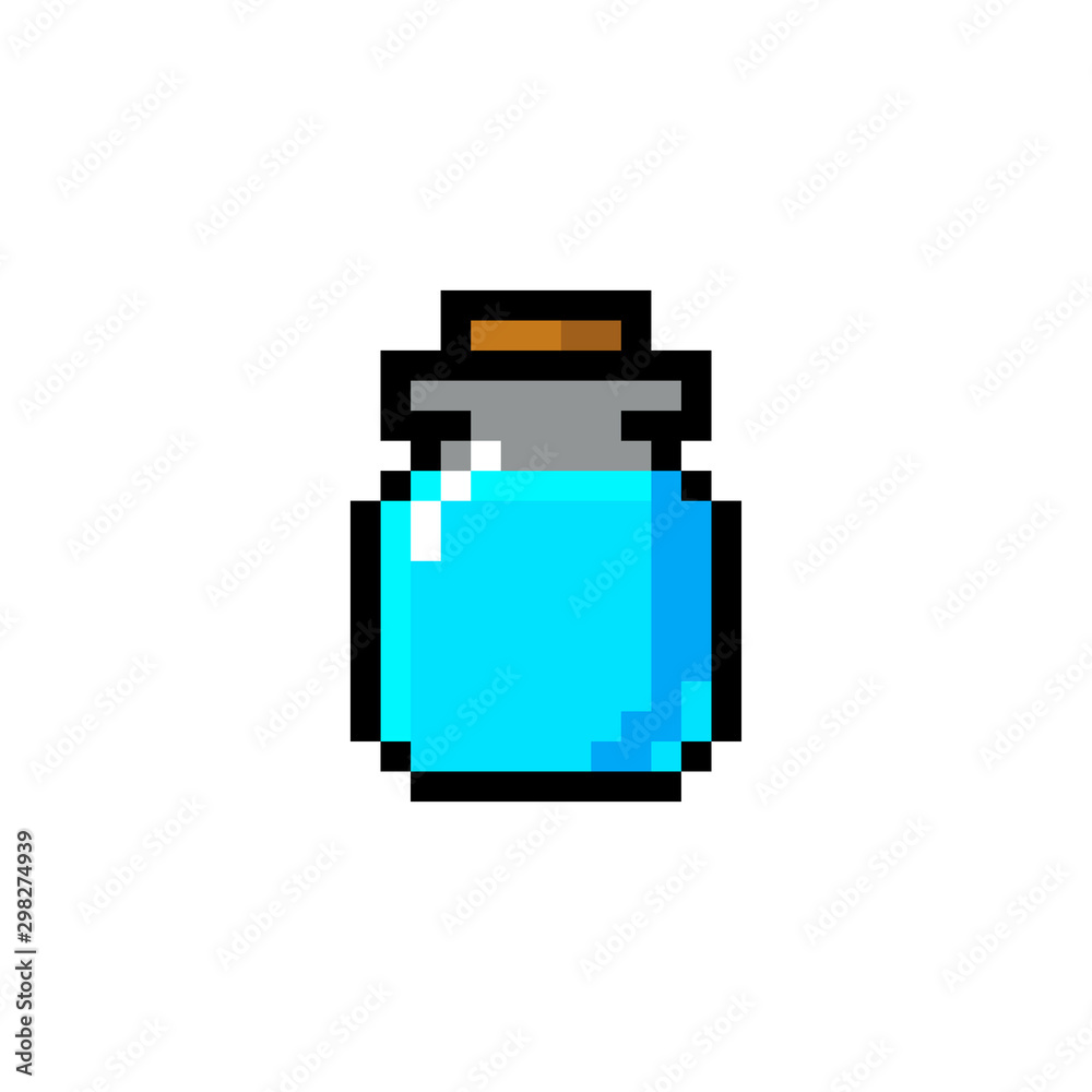 Pixel art, game item, icon and objects for the design. Vector ...