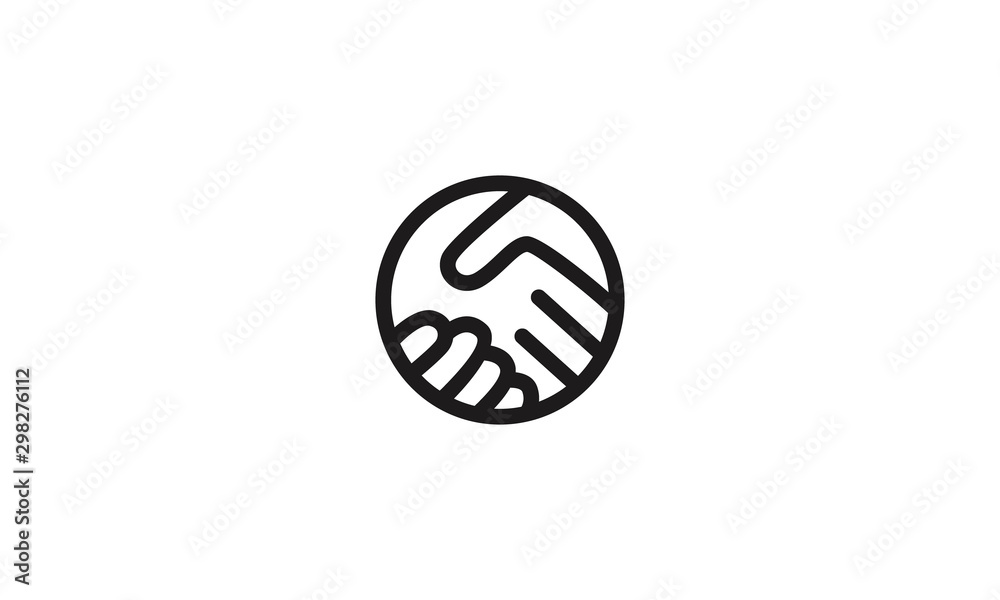 deal logo design line art Stock Vector | Adobe Stock