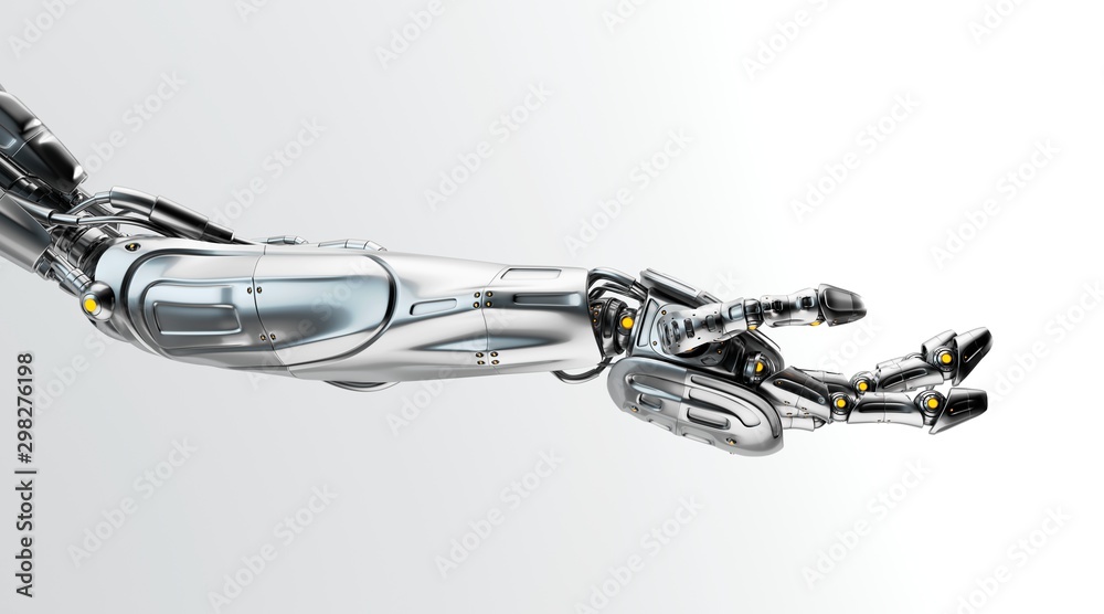 Futuristic arm, type of bionic arm with similar functions to a human ...