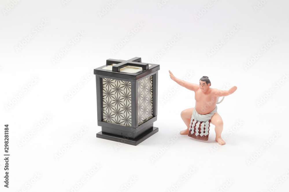 Foto Stock Japanese Sumo Statue, a traditional young Sumo practitioner ...