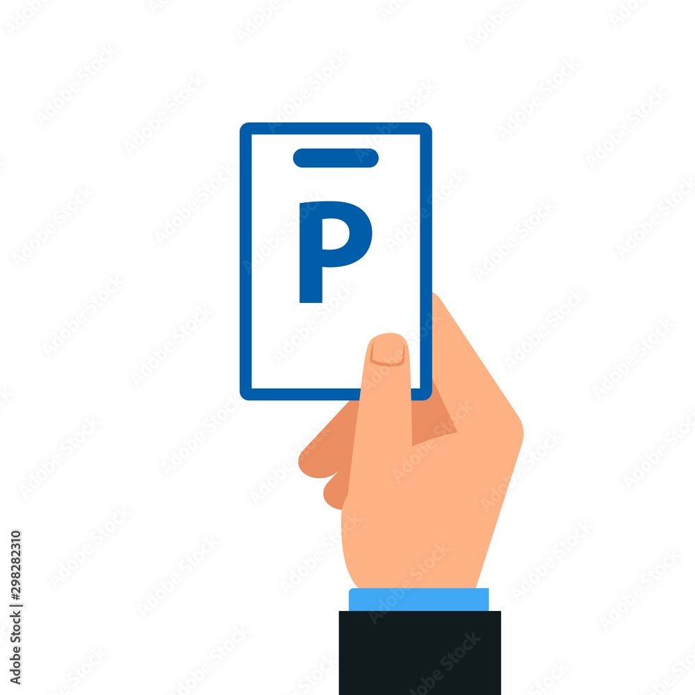 Parking access card icon. Clipart image isolated on white background ...