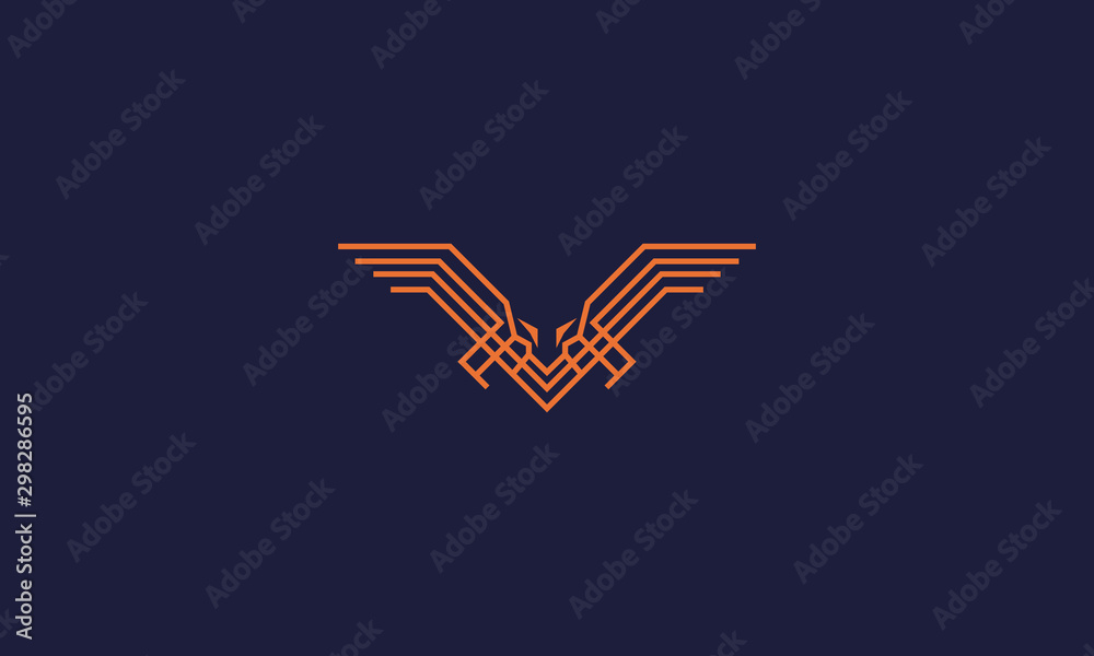 line art eagle logo design idea Stock Vector | Adobe Stock