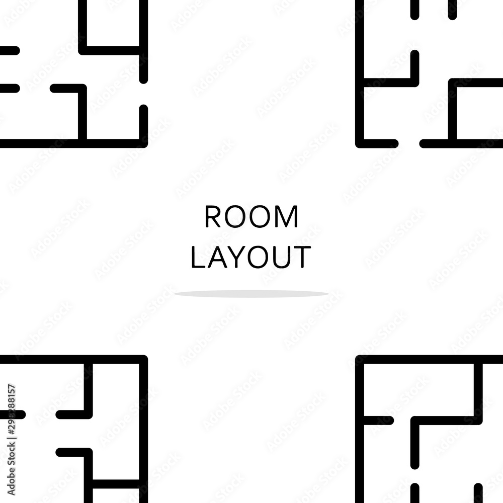 Room layout. Label of the layout of the room. The architectural scheme ...