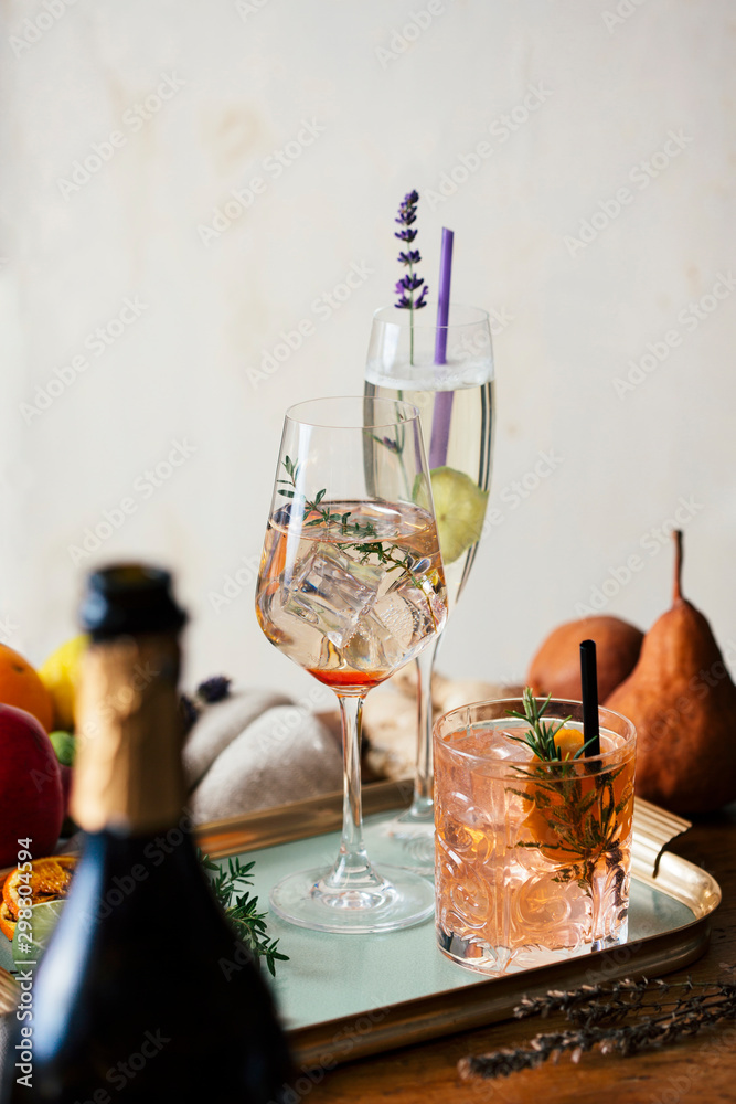 Prosecco cocktail, aperitif with Prosecco a white sparkling italian ...
