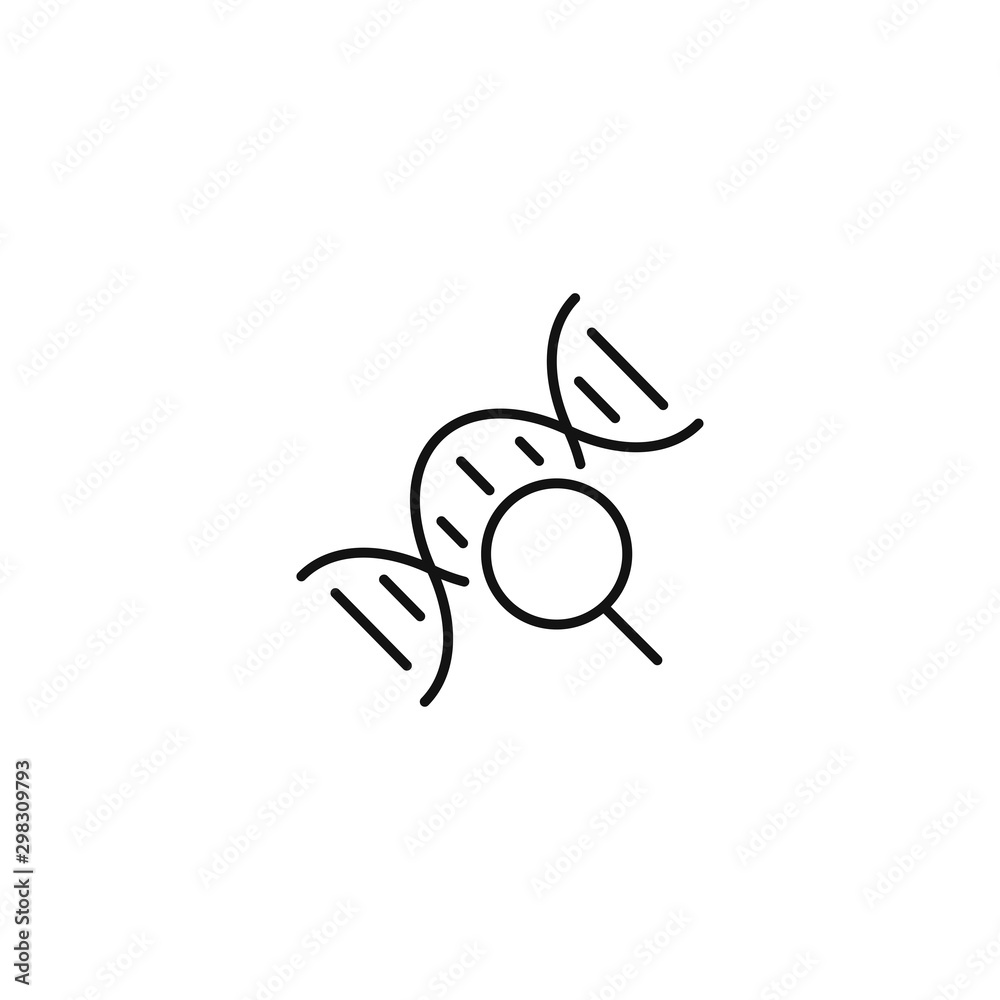 Genome sequencing vector icon outline style Stock Vector | Adobe Stock