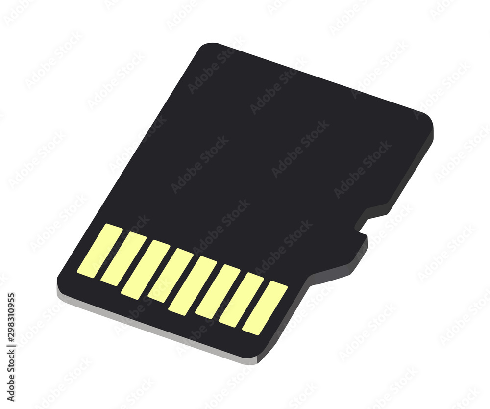 memory card realistic vector illustration isolated Stock Photo | Adobe ...