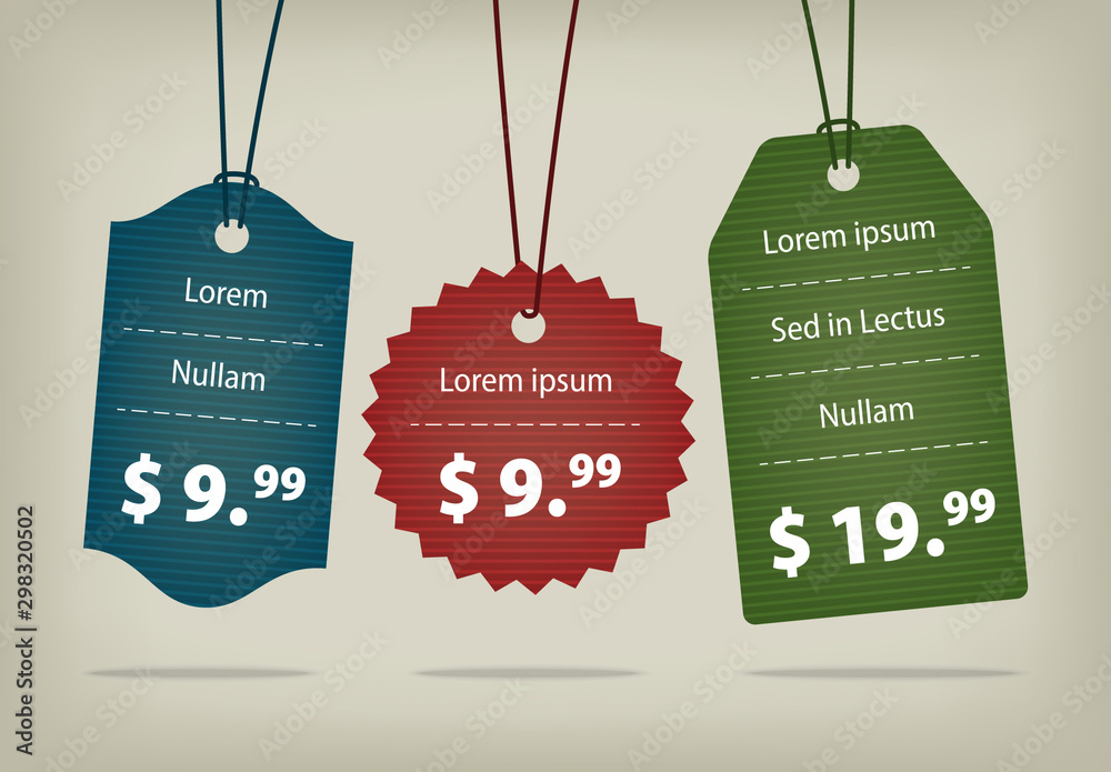 3 Hang Tags Layout Stock Template | Adobe Stock