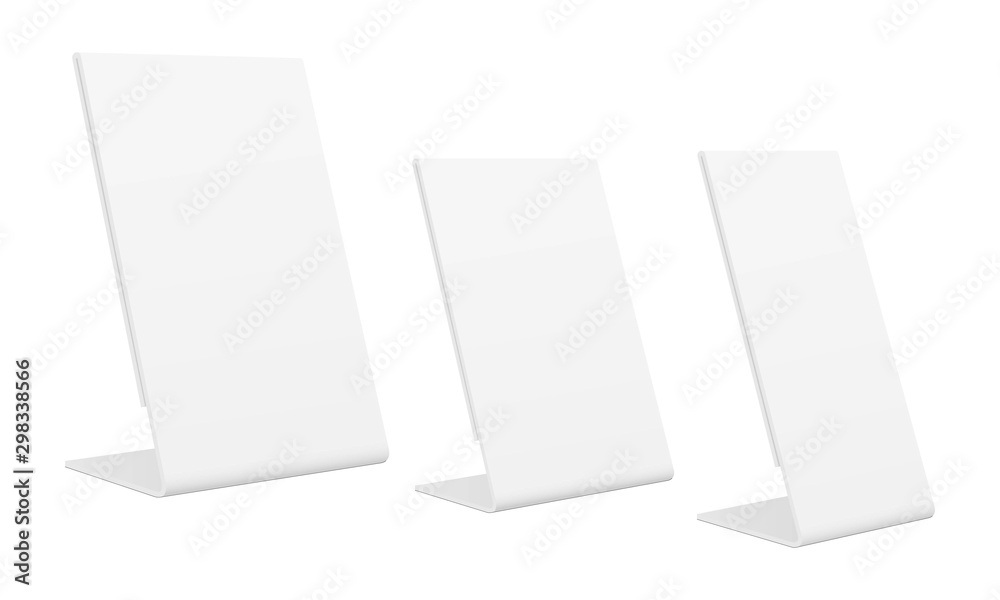 Slanted sign holder isolated on white background. Vector illustration ...
