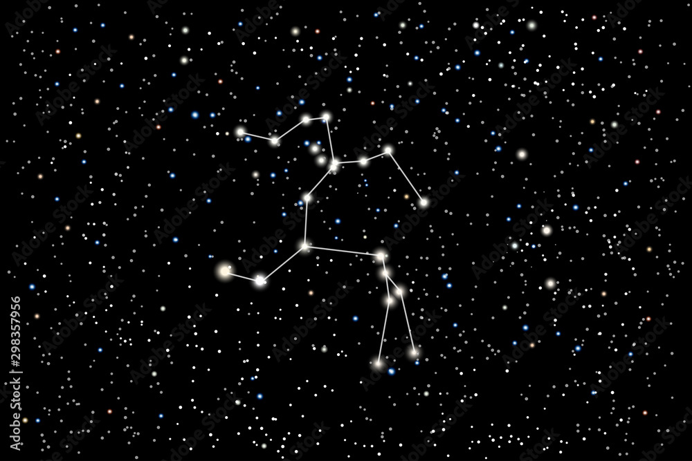 Vetor do Stock: Vector illustration of the constellation Centaurus ...