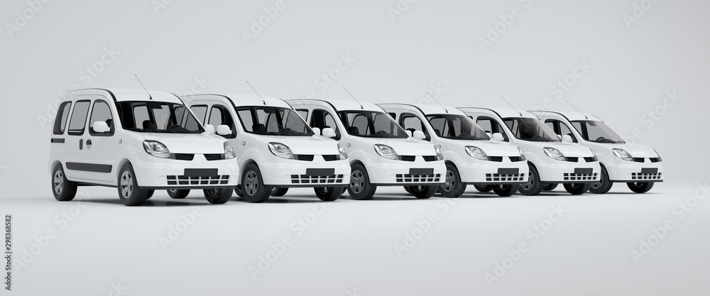 Fleet of transport vehicles. Stock Illustration | Adobe Stock