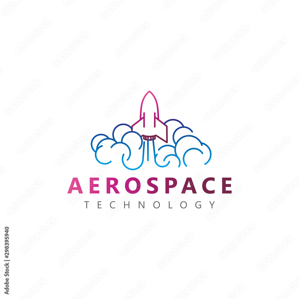 Aero space rocket logo design, modern future technology business ...