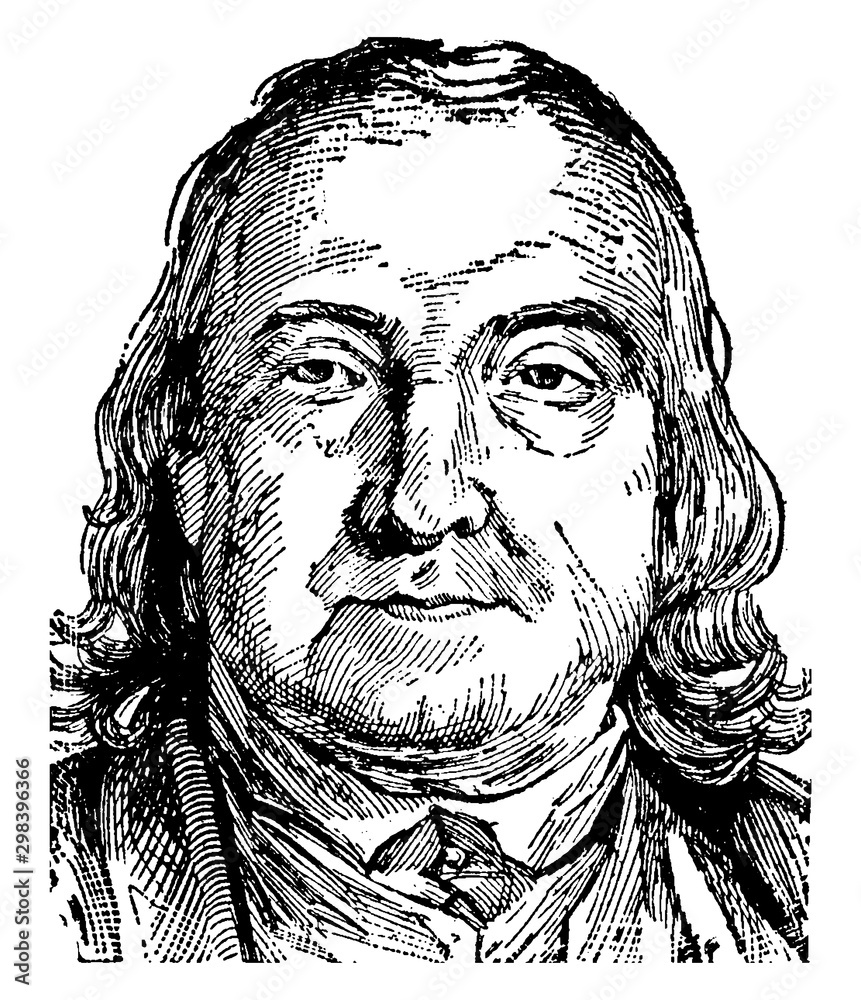 Jeremy Bentham, vintage illustration Stock Vector | Adobe Stock
