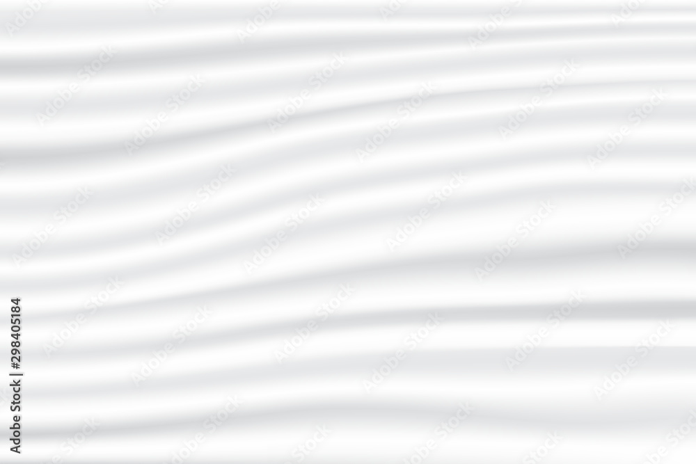 abstract white cloth background or water liquid illustration with wavy ...