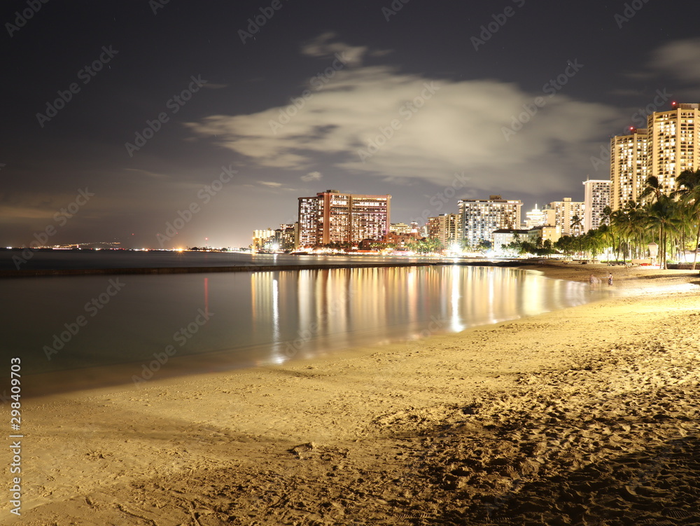 Hawaiian Beach At Night