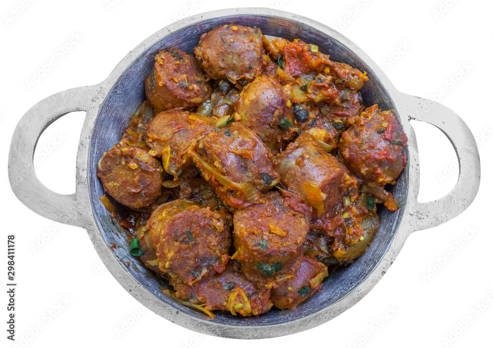 rougail saucisses dans petite marmite créole, Réunion Stock Photo ...