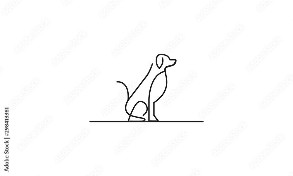 line art dog logo design inspirations Stock Vector | Adobe Stock