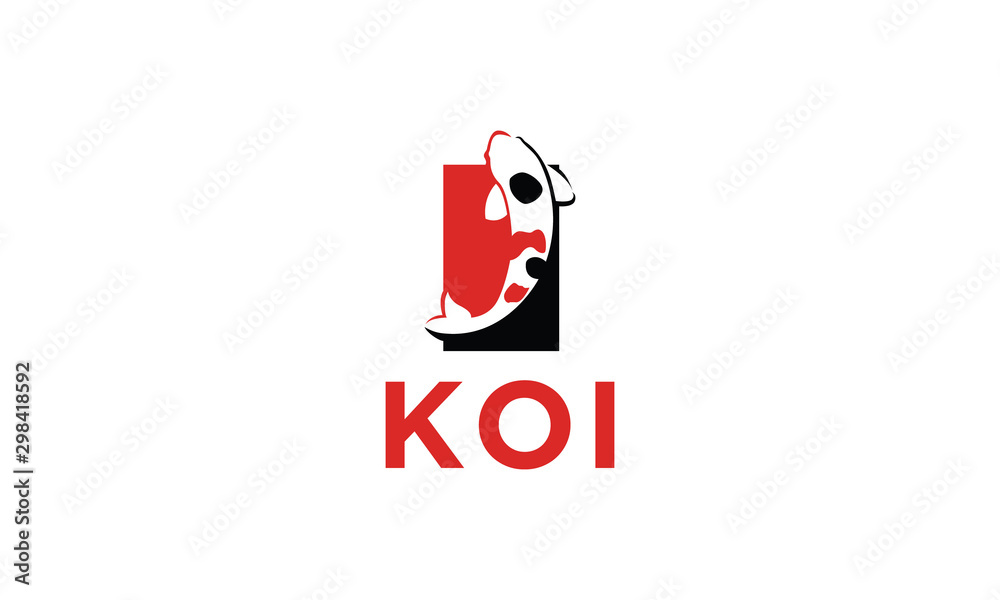 simple koi logo design inspirations Stock Vector | Adobe Stock