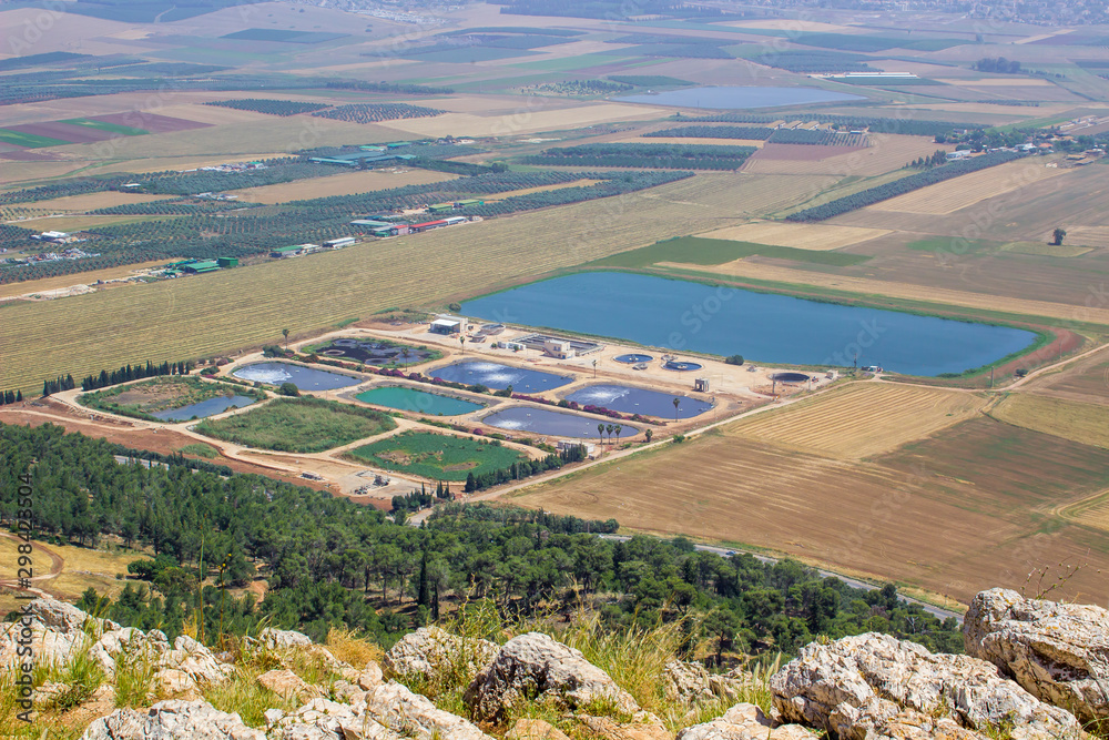 5 May 2018 A view of modern waste water treatment plant near Iskal in ...