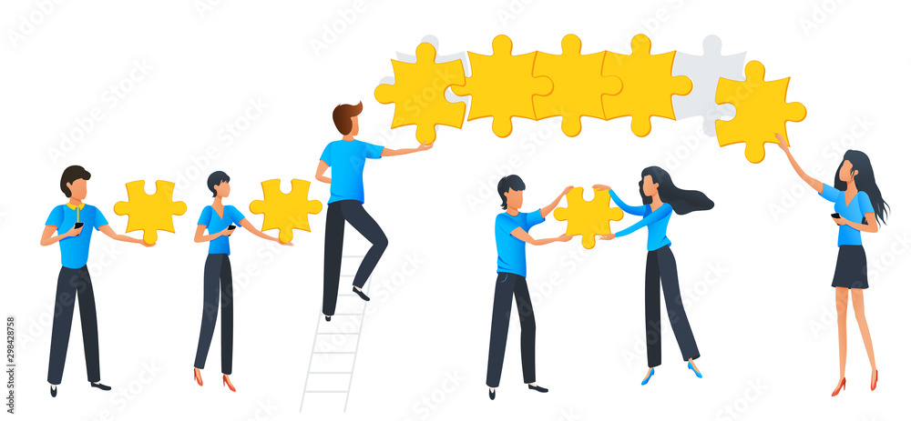 Teamwork business concept. Team at work. Group of people connecting ...