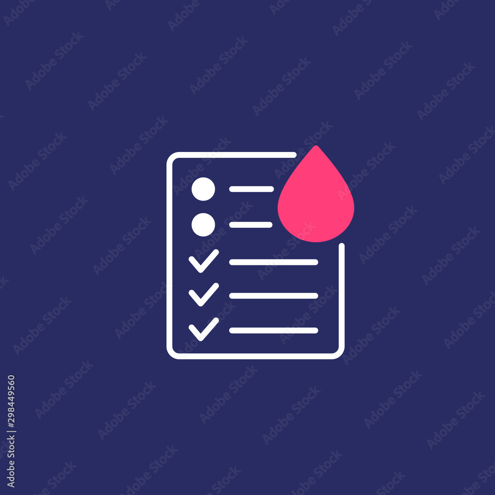 blood test results, medical vector icon Stock Vector | Adobe Stock