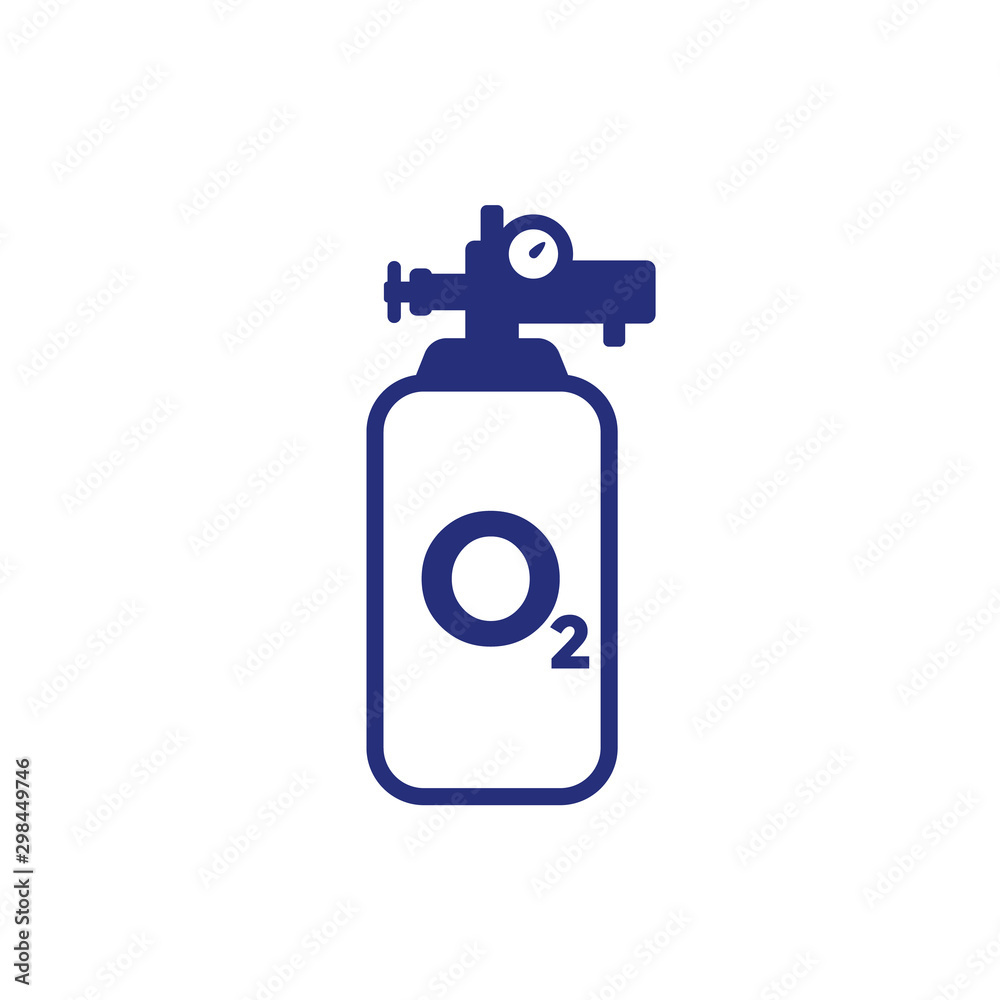 oxygen cylinder or tank icon Stock Vector | Adobe Stock
