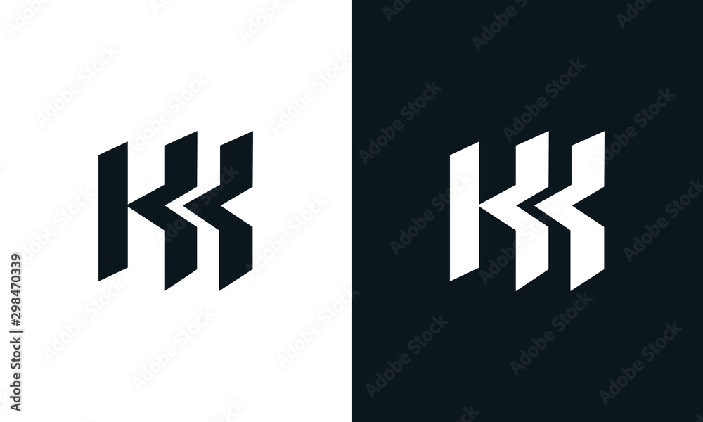 Modern abstract letter KK logo. This logo icon incorporate with two ...