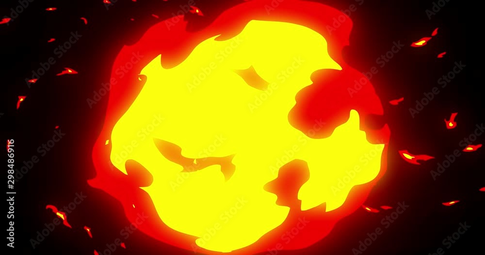 Fire Eruption Transitions Cartoon Animation Hand Drawn. Transitions ...