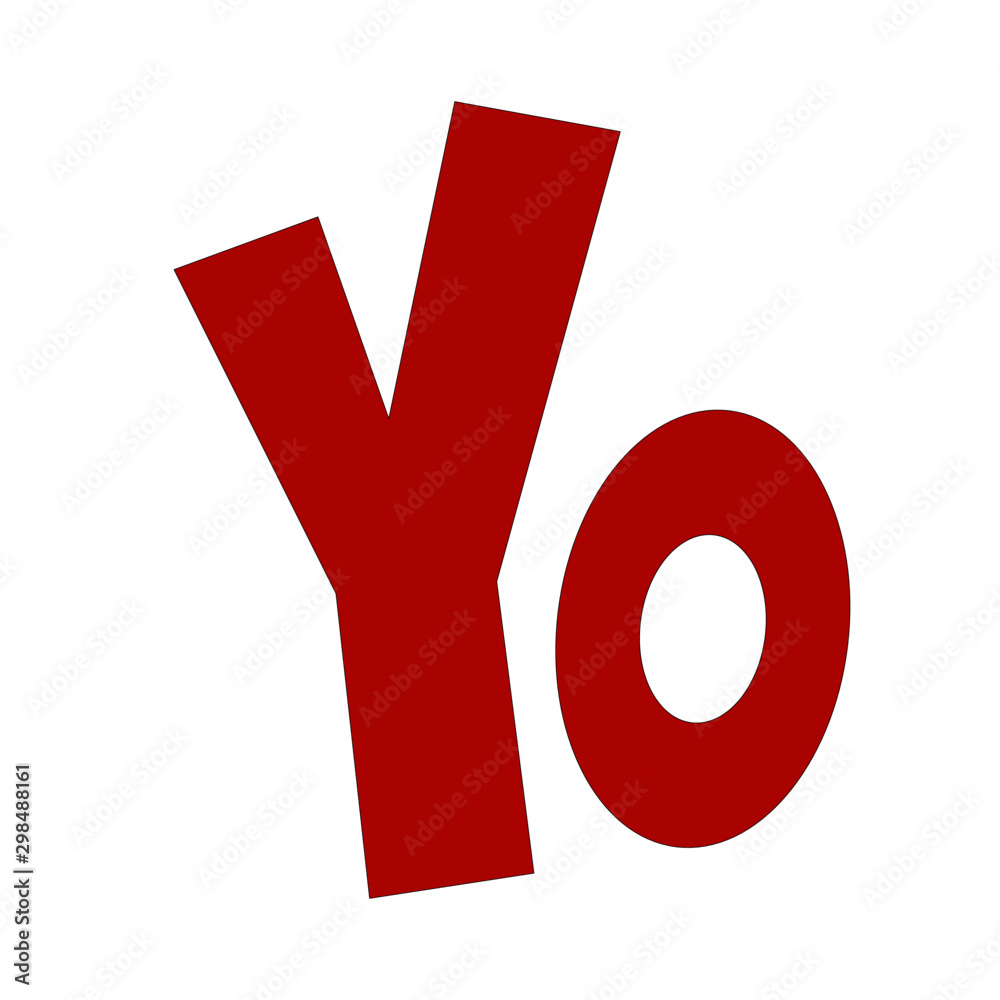 yo word vector red illusration Stock Vector | Adobe Stock