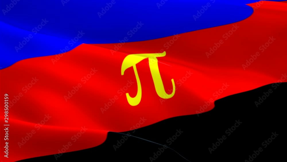 Polyamory Pride Flag Rainbow flag video waving in wind. gender ...