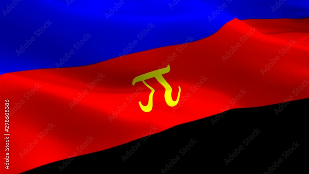 Polyamorous Flag Rainbow waving. 3d Polyamory Pride Symbol flag waving ...