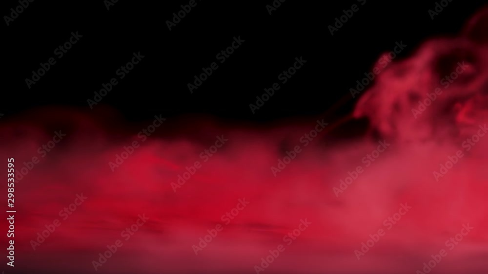 Realistic red dry ice smoke clouds fog overlay for different projects ...