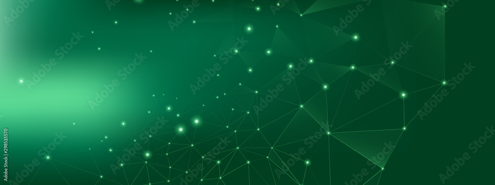 Technology Vector. Big Data Abstract. Green Stock Vector | Adobe Stock