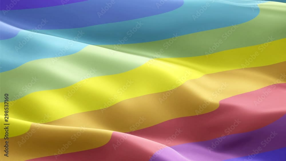 Rainbow Pomosexuality Pride Flag video waving in wind. black Pomosexual ...