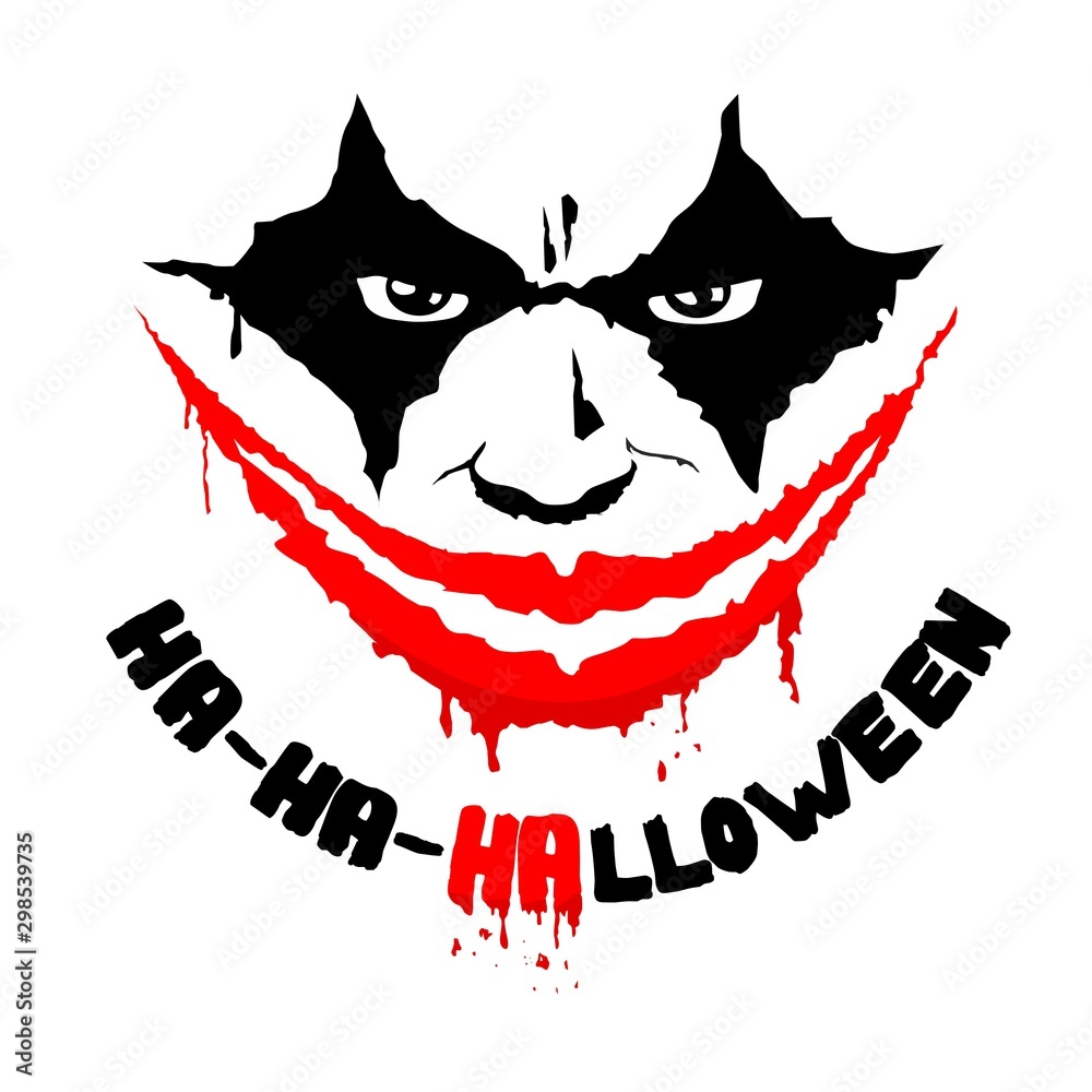 halloween circus performer vector smile face Stock Vector | Adobe Stock