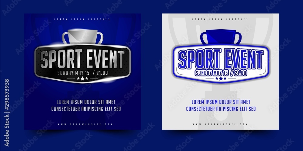 two option flyer, poster or banner design vector sport event with ...